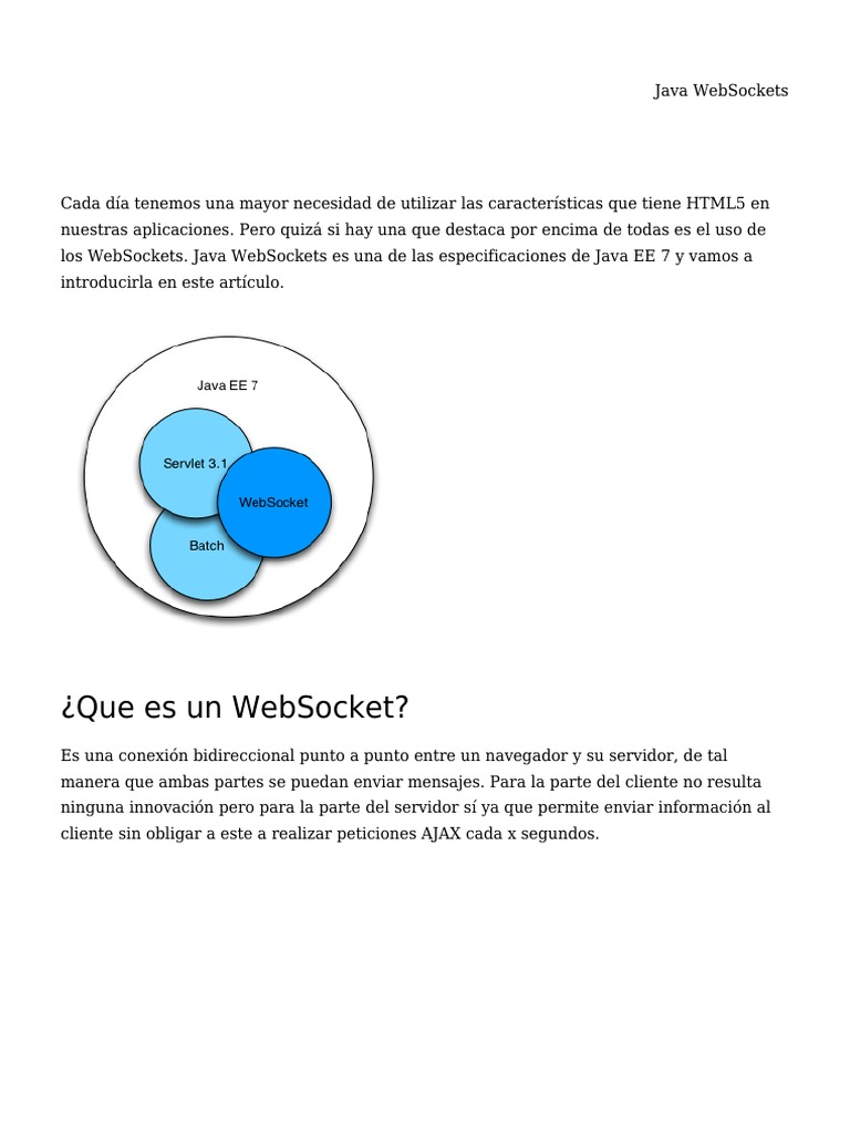 Java WebSockets | PDF | Java (lenguaje de programación) | Script Java