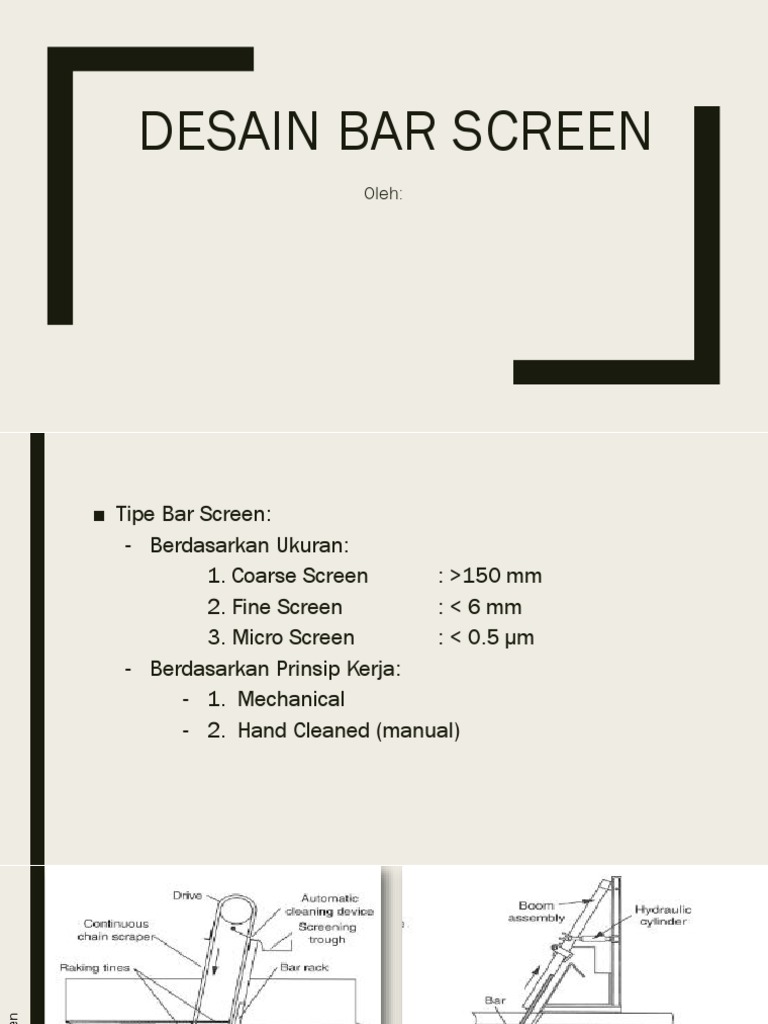 Bar Screen Design Types & Sources | PDF