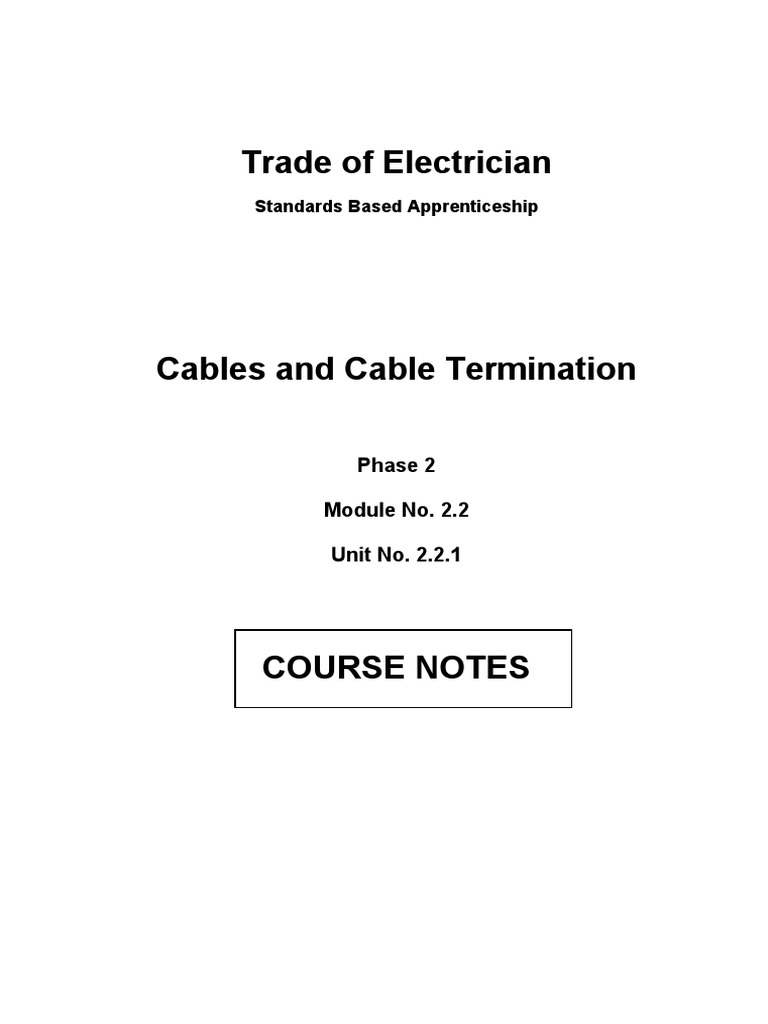 Cable Termination PDF | PDF | Electrical Wiring | Screw