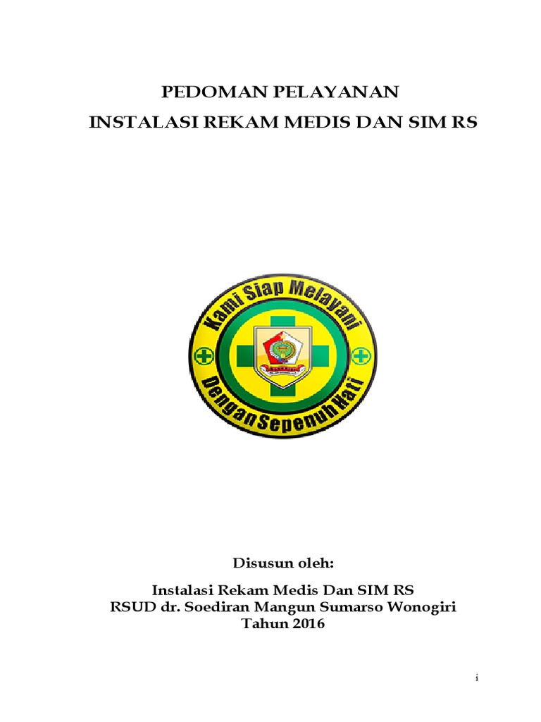 Pedoman Pelayanan RM Dan SIM RS | PDF
