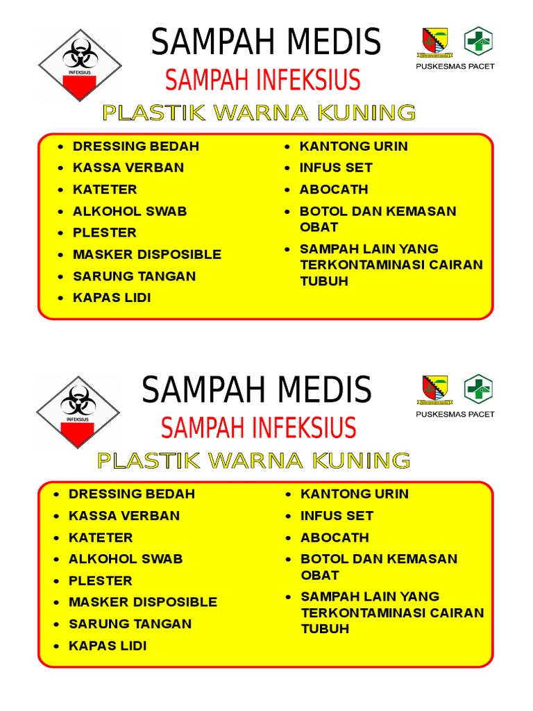 Label Sampah Medis | PDF