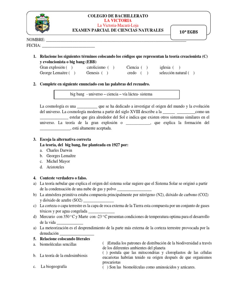 10 Egb - CCNN 1 | PDF | Big Bang | Tierra