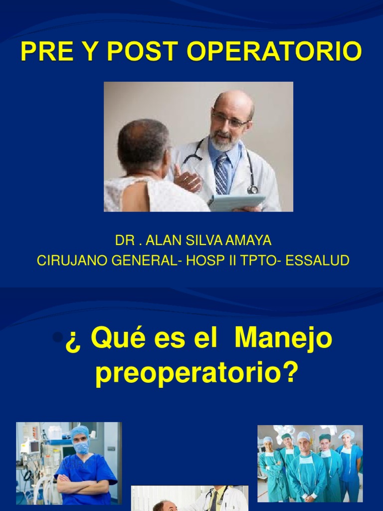 Patología Quirúrgica-Pre y Post Operatorio | PDF | Cirugía | Medicamentos con receta