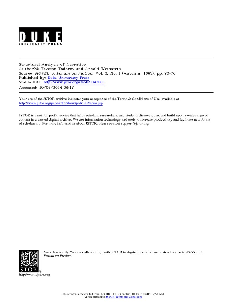 Structural Analysis of Narrative | PDF | Clause | Theory