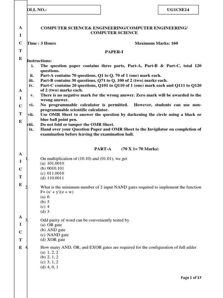 UG Computer Science Exam Paper | PDF | Theoretical Computer Science ...