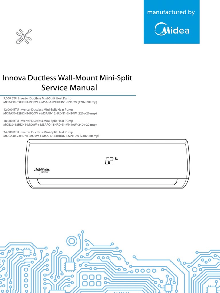 Innova Mini-Split Service Manual | PDF | Air Conditioning | Heat Pump