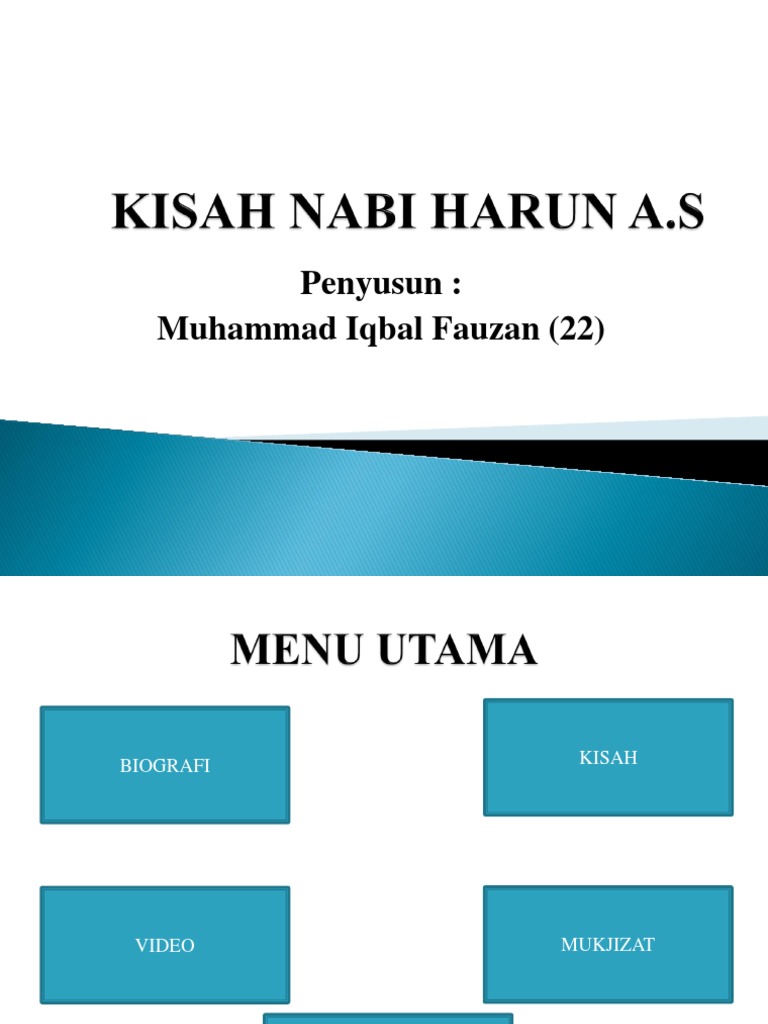Biografi Nabi Harun: Pendamping Musa | PDF | Sejarah | Klasik