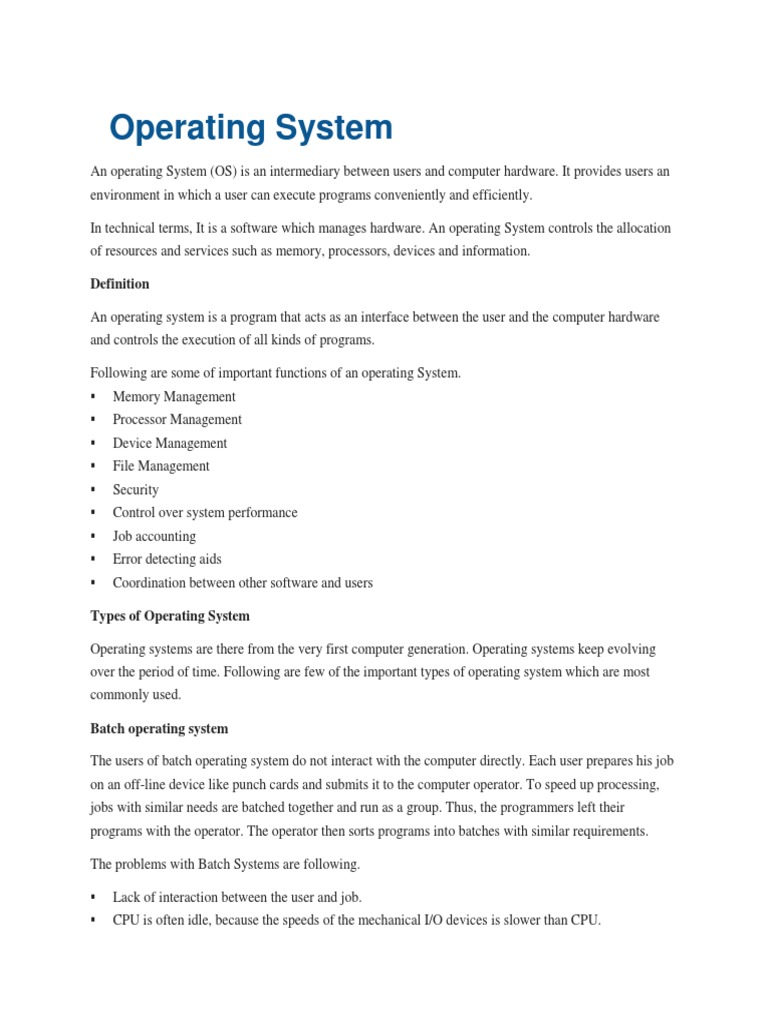 Operating System | PDF | Operating System | Thread (Computing) Operating System | PDF | Operating System | Thread (Computing)