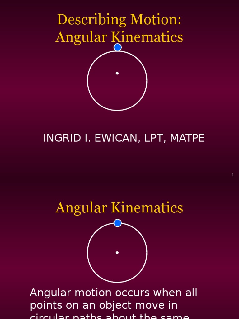 002 Angular Kinematics | PDF | Acceleration | Velocity