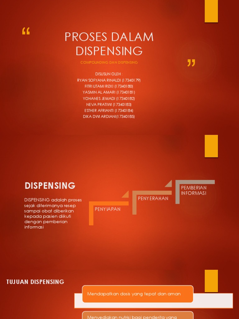 Proses dan Tahapan Dispensing Obat | PDF