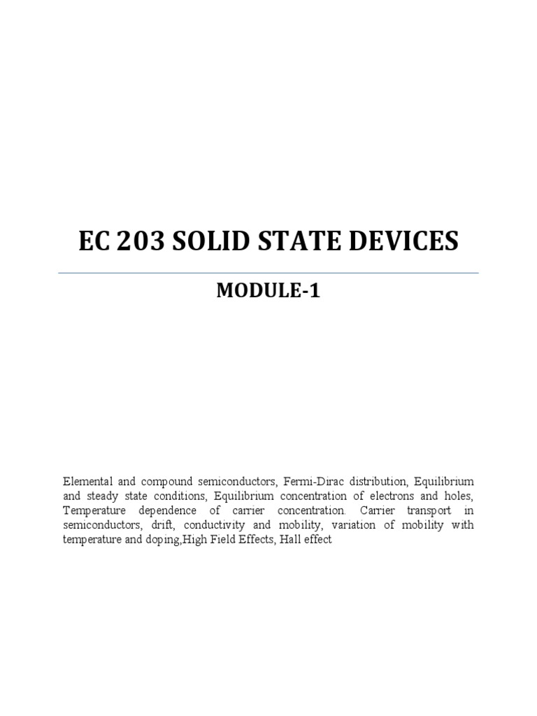 Ssd Module 1 Notes Download Free Pdf Semiconductors Doping