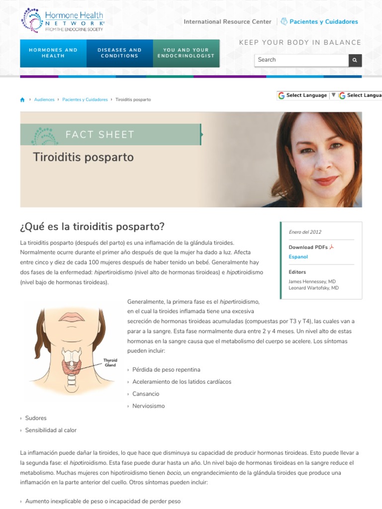 Tiroiditis Posparto PDF | PDF | Tiroides | Hipertiroidismo