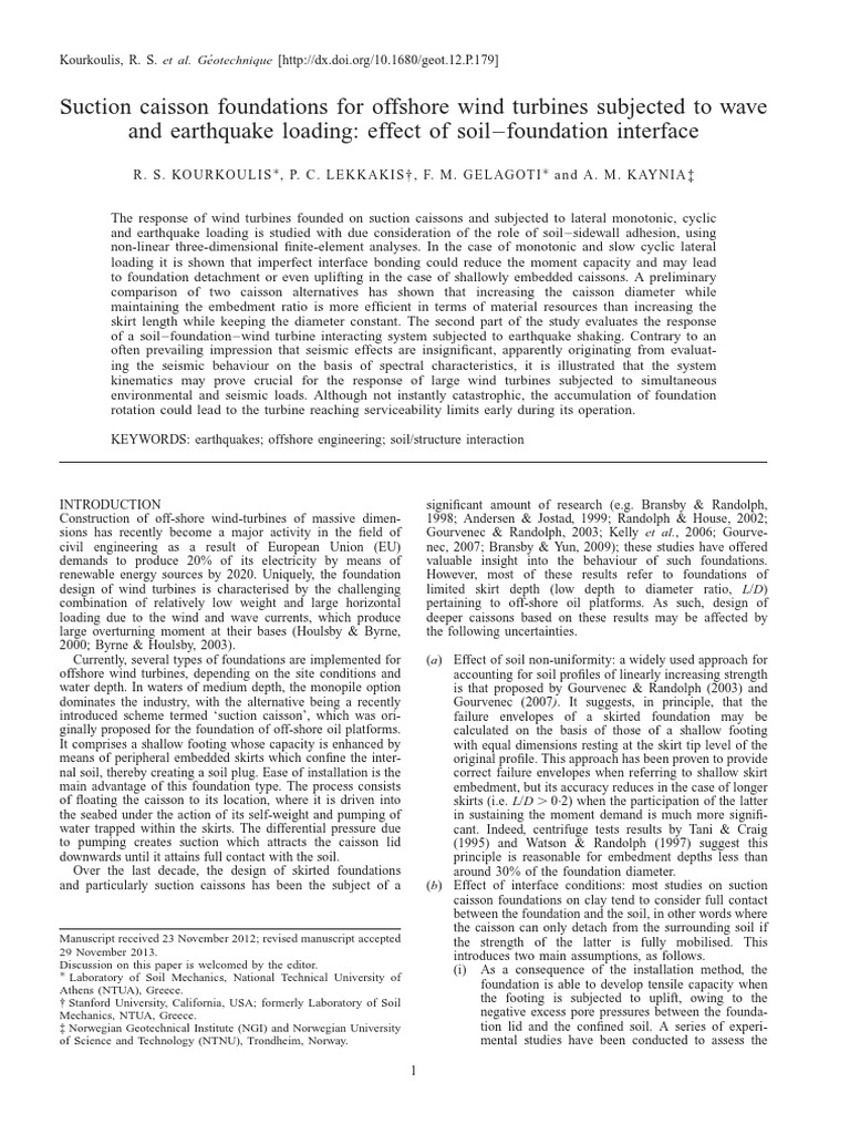 Suction Caisson | PDF | Deep Foundation | Plasticity (Physics)