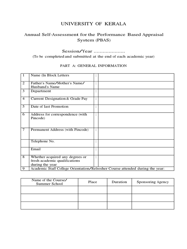 Pbas Proforma Ugc Regulation 2010 | PDF | Doctor Of Philosophy ...