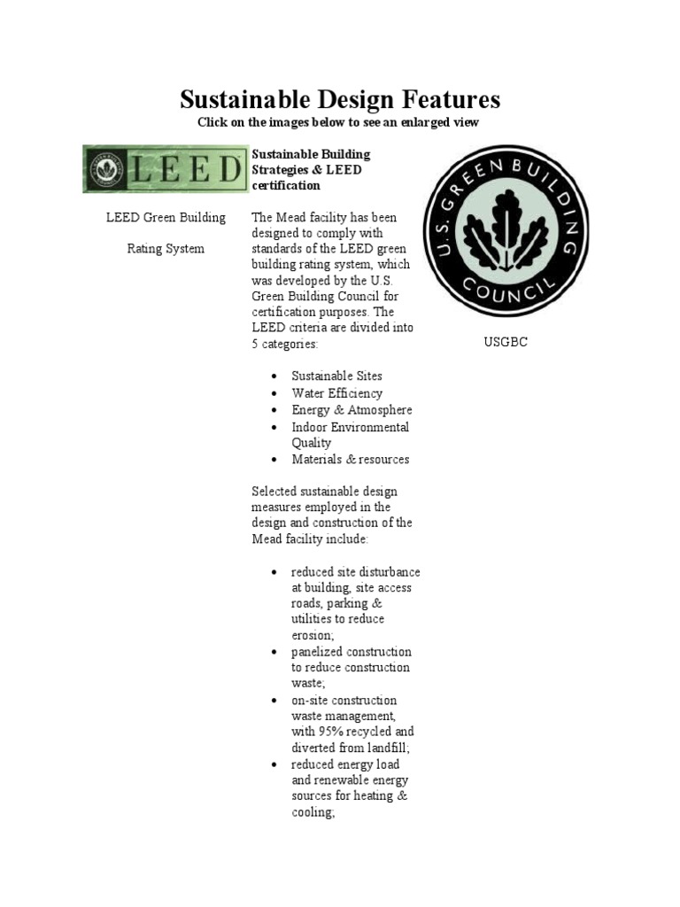 Sustainable Design Features: Sustainable Building Strategies & LEED ...