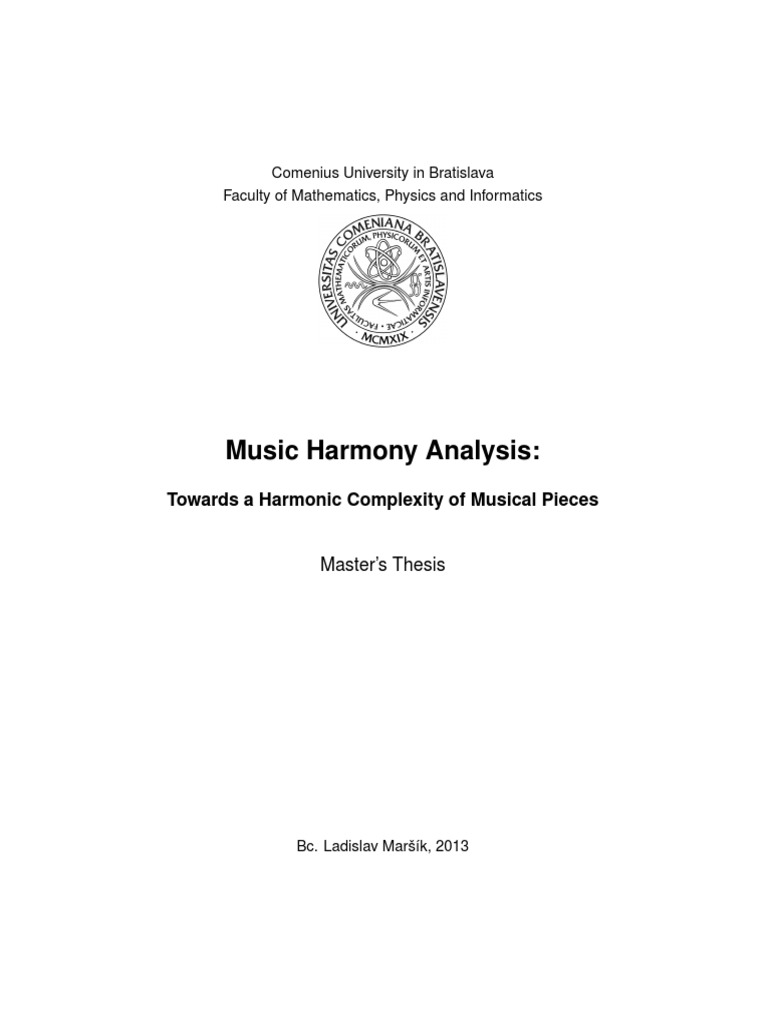 Music Harmony Analysis-Towards A Harmonic Complexity of Musical Pieces ...