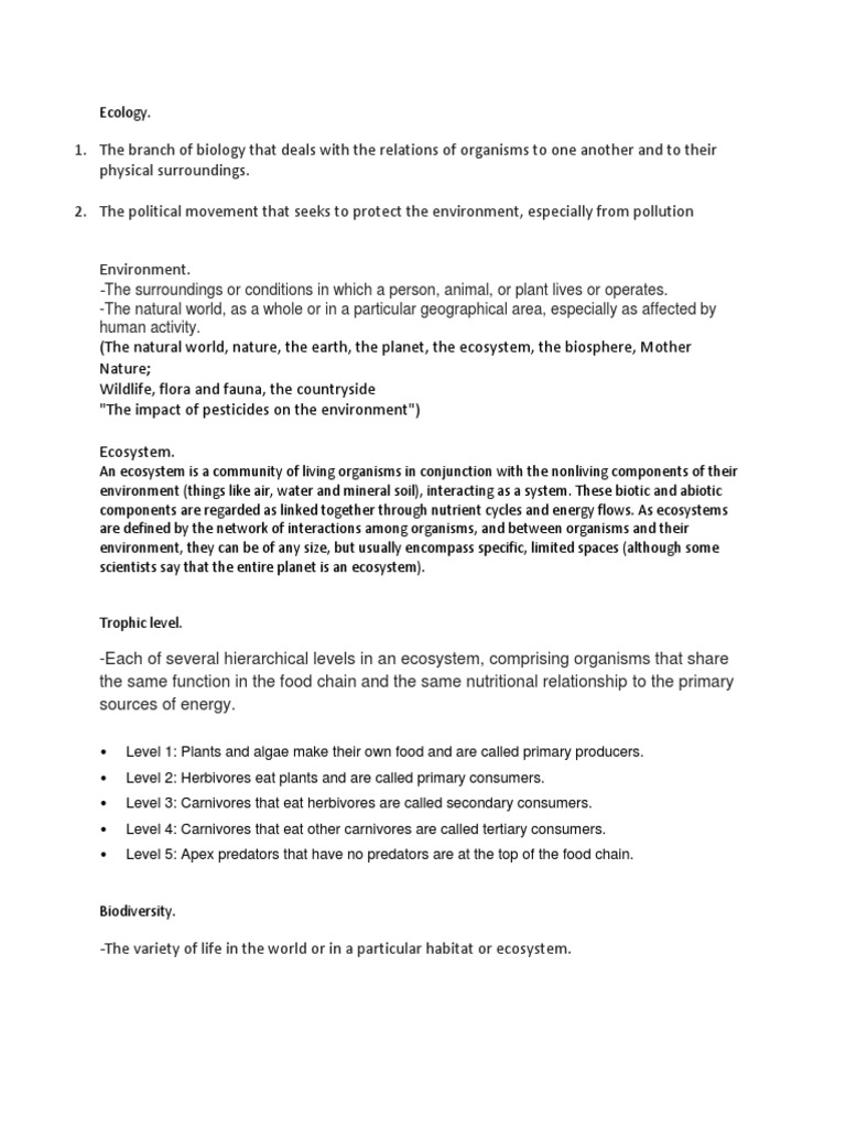 Ecology | PDF | Ecosystem | Natural Environment