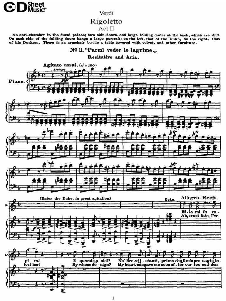 Verdi - Rigoletto (Piano & Vocals) 03 | PDF