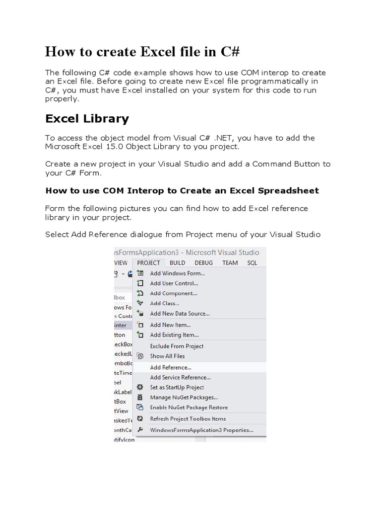 C Excel Download Free Pdf Component Object Model Microsoft Excel