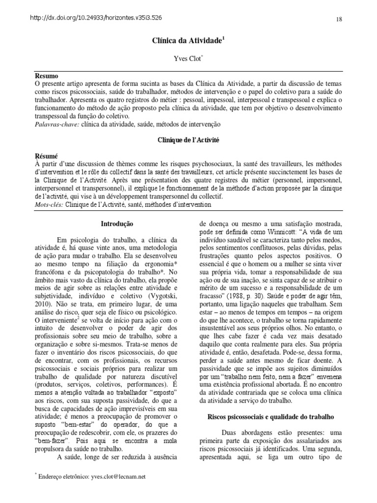 Clot 2017 | PDF | Psicologia | Tempo