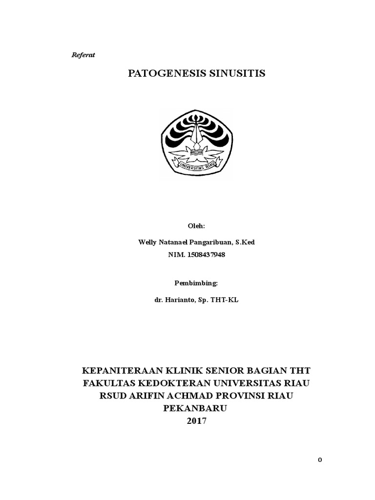 Patogenesis Sinusitis | PDF