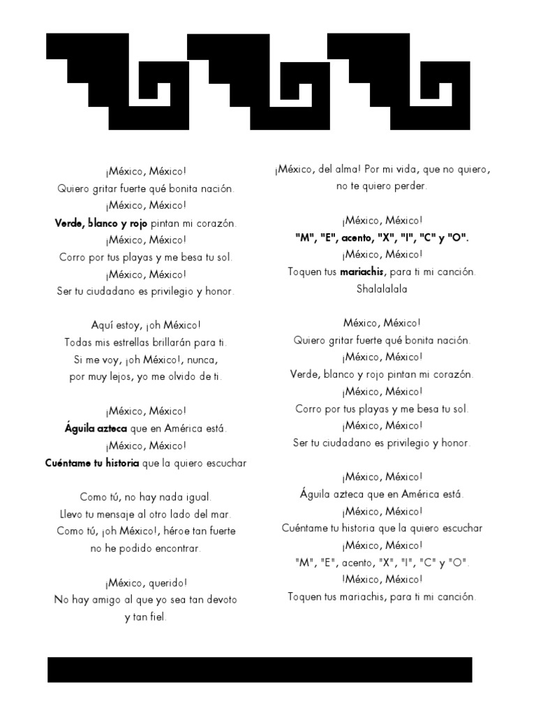 Letra de "México" de Timbiriche | PDF | azteca | Naturaleza