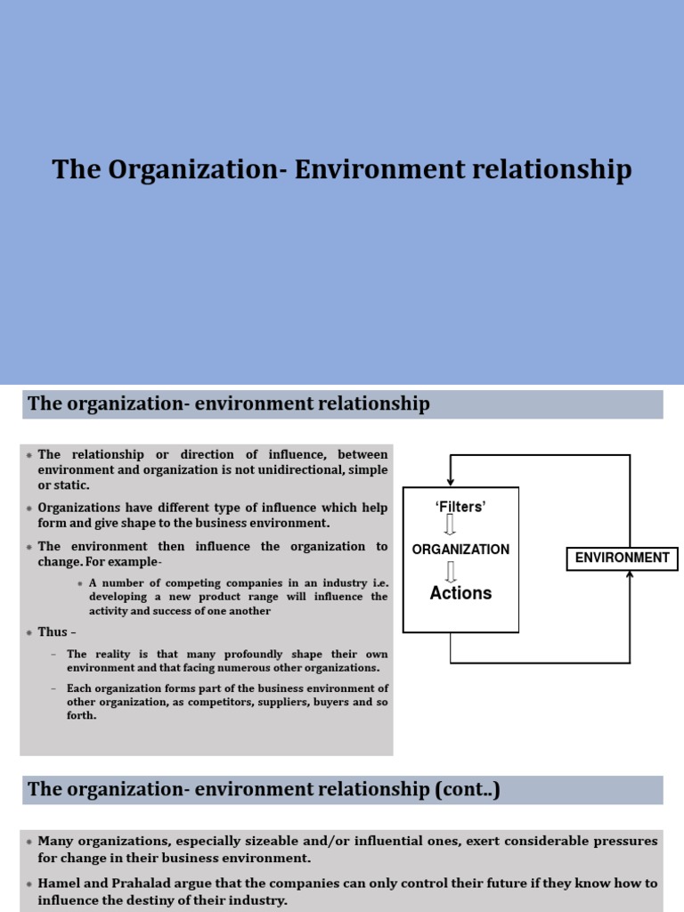 The Organization-Environment Relationship | PDF | Forecasting | Truck