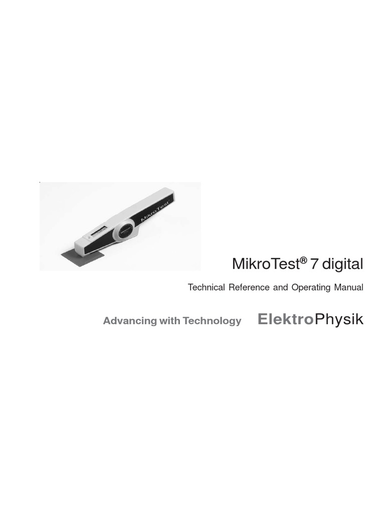 MikroTest 7 Manual | PDF | Accuracy And Precision | Measurement