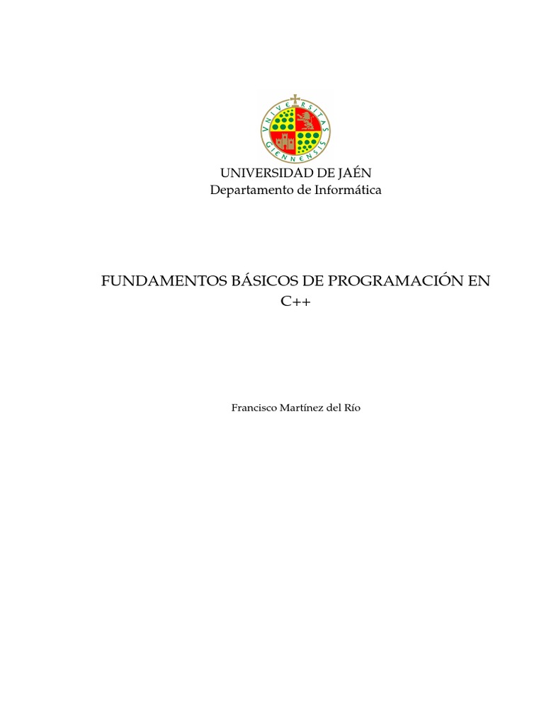 Fundamentos Basicos Programacion Cplusplus PDF | PDF | C ++ | Lenguaje de programación
