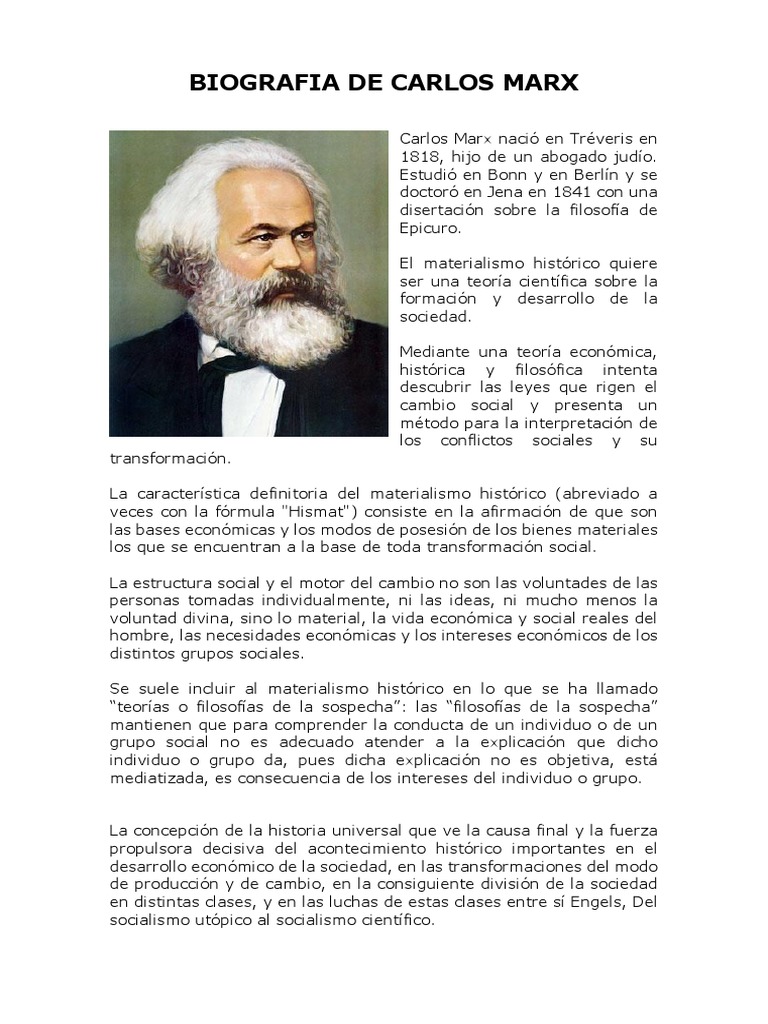 Biografia de Carlos Marx | Karl Marx | Materialismo