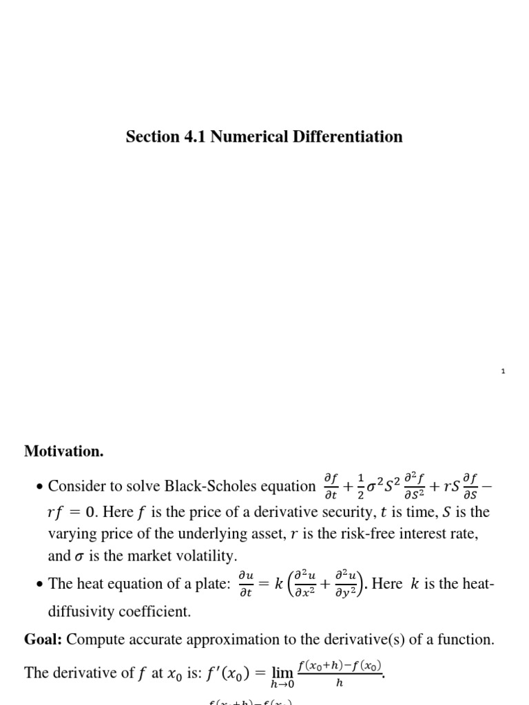 Lec-4 1 | PDF | Black–Scholes Model | Derivative