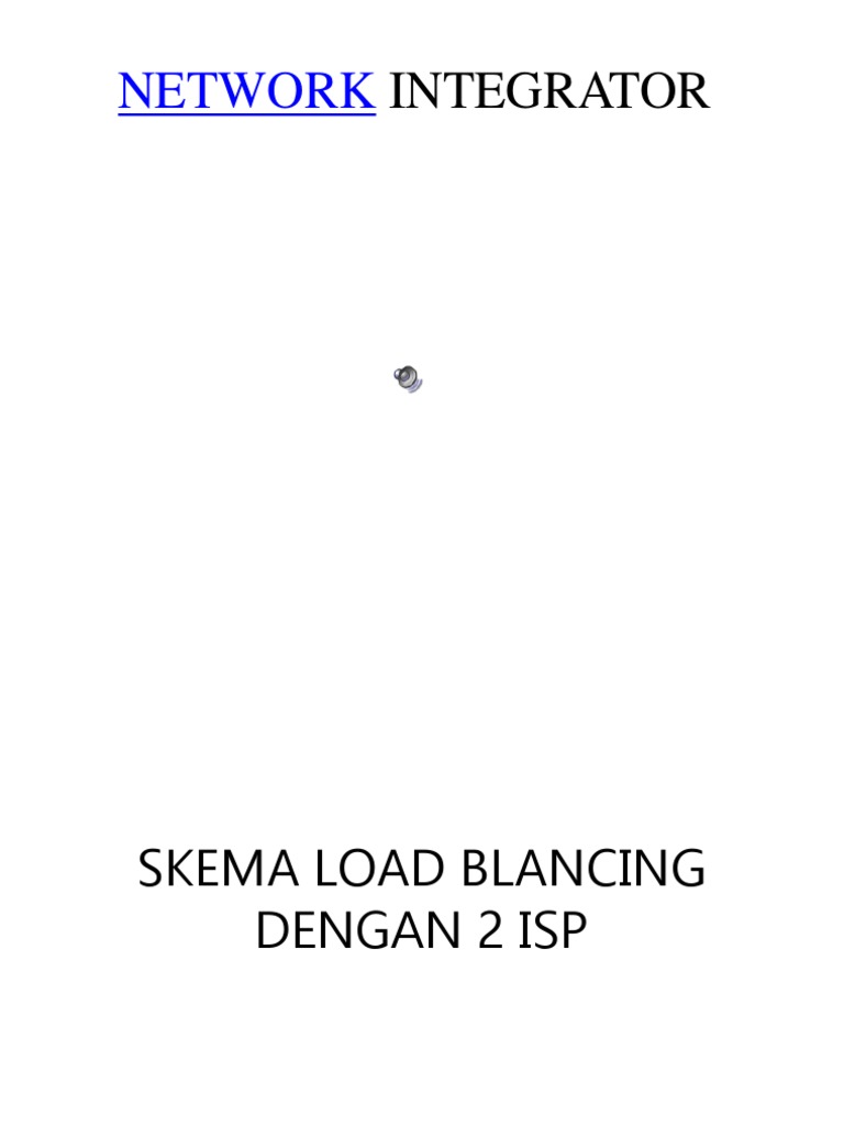 Skema Load Balancing 2 ISP dan Manfaat Jaringan | PDF | Komputer