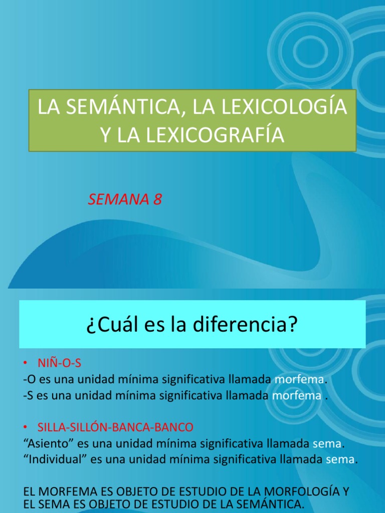Semántica, Lexicología y Lexicografía | PDF | Comunicación humana ...