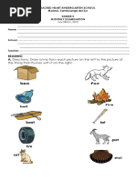 First Quarter Exam Kindergarten | PDF
