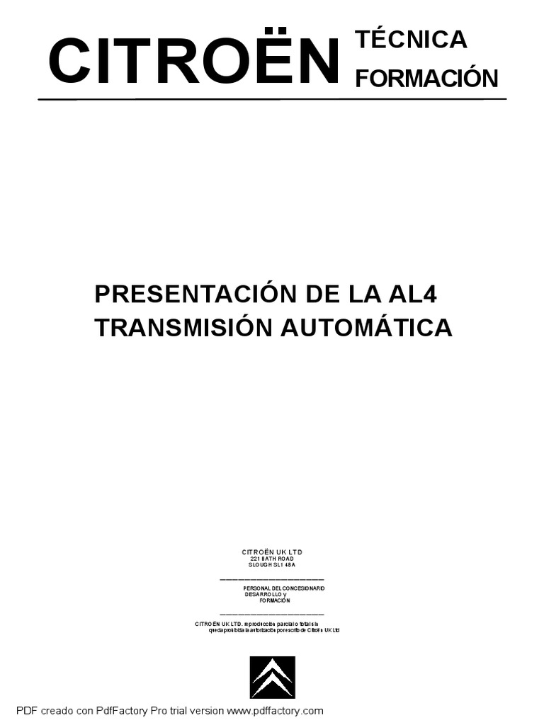 AL4 TransmissionESP | PDF | Transmisión automática | Engranaje