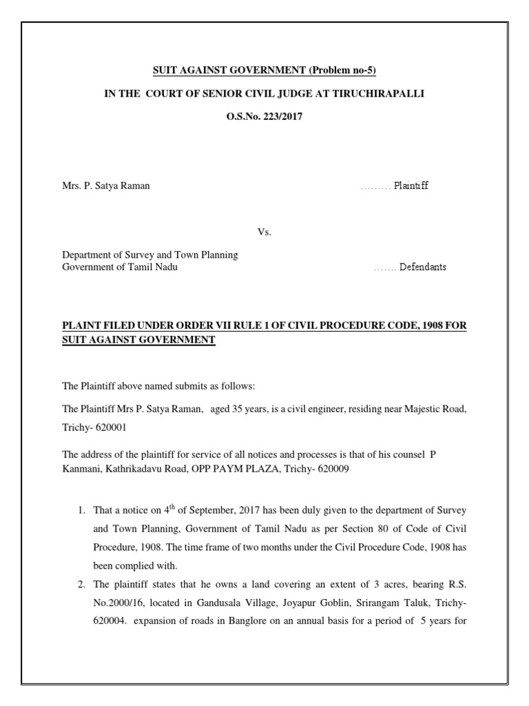Suit Against Government | Download Free PDF | Lawsuit | Judiciaries