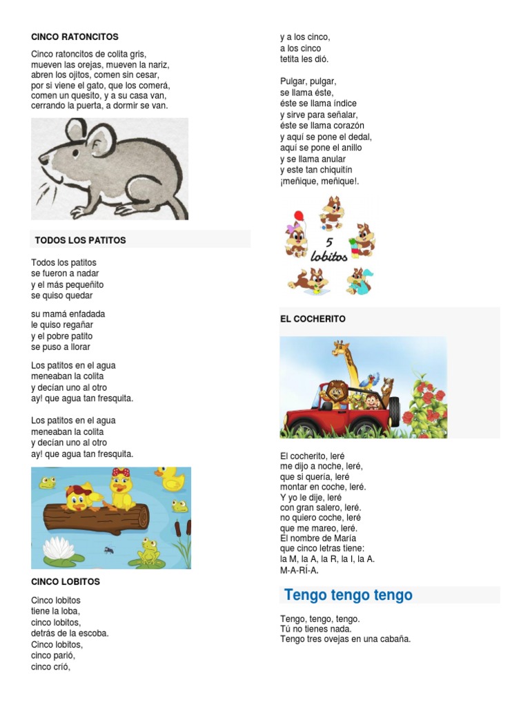 Cinco Ratoncitos | PDF | Ocio