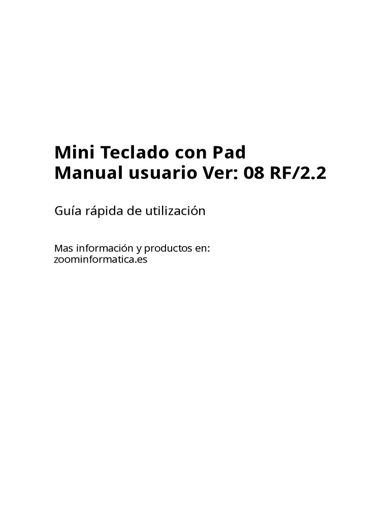 Manual del Mini Teclado RII I8 | PDF | Batería (electricidad) | Teclado