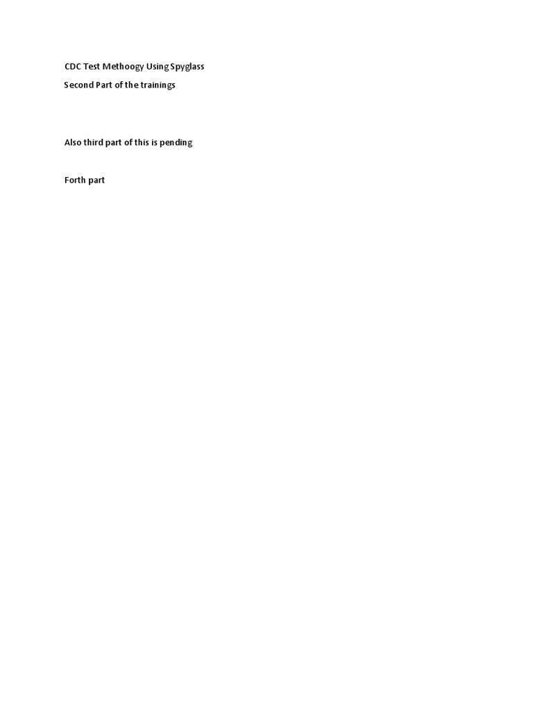 CDC Test Methoogy Using Spyglass Second Part of The Trainings | PDF ...