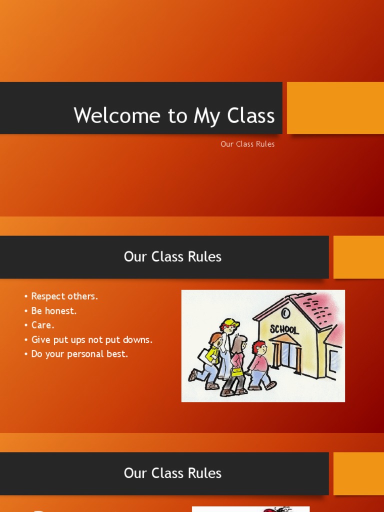 Welcome To My Class - Powerpoint | PDF