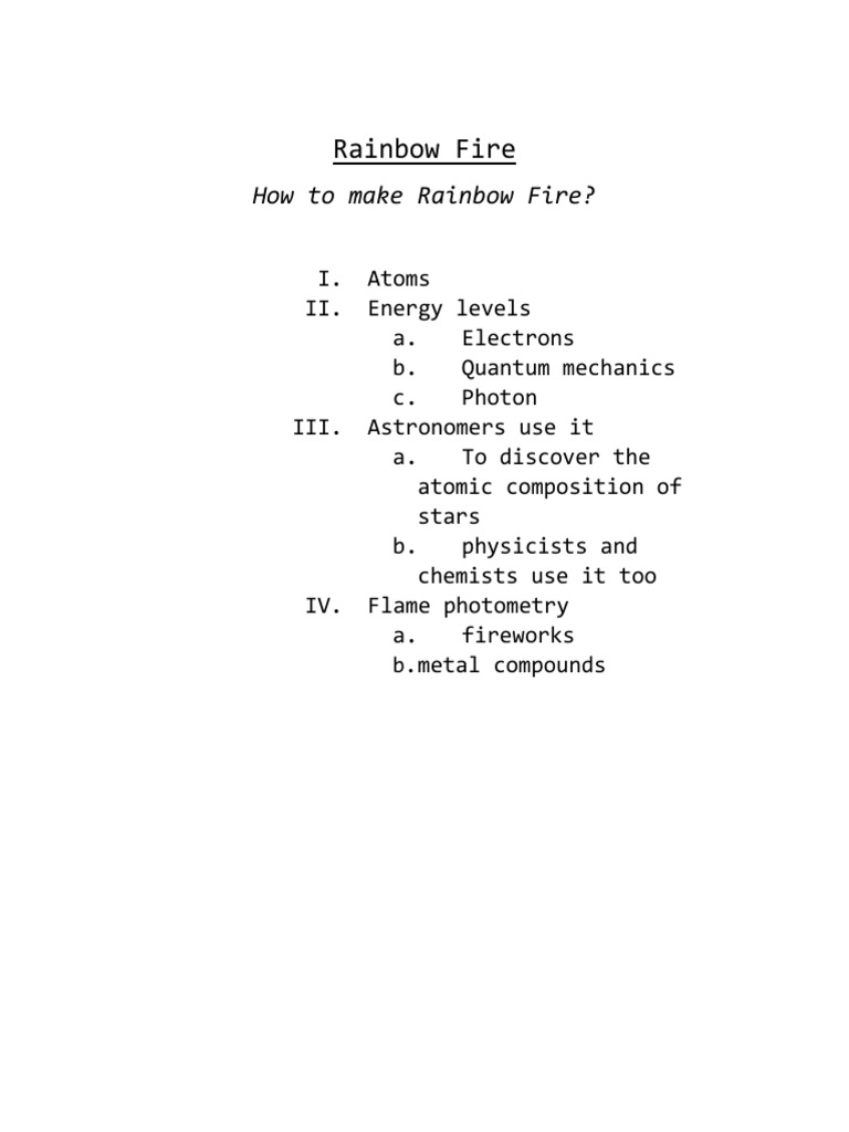 Rainbow Fire | PDF | Energy Level | Atoms