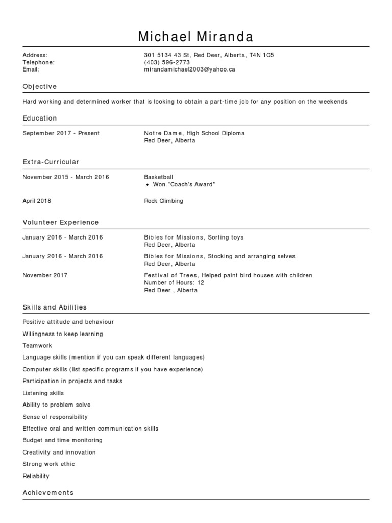 Michael Miranda Resume - Resume | PDF