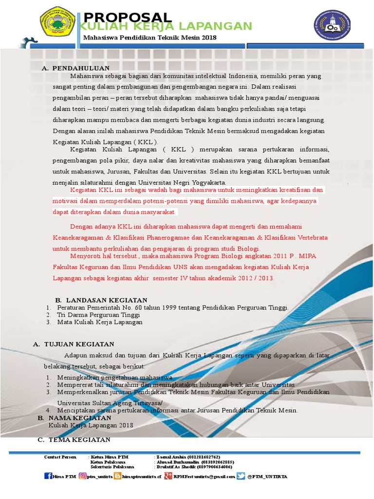 Proposal KKL 2018 | PDF