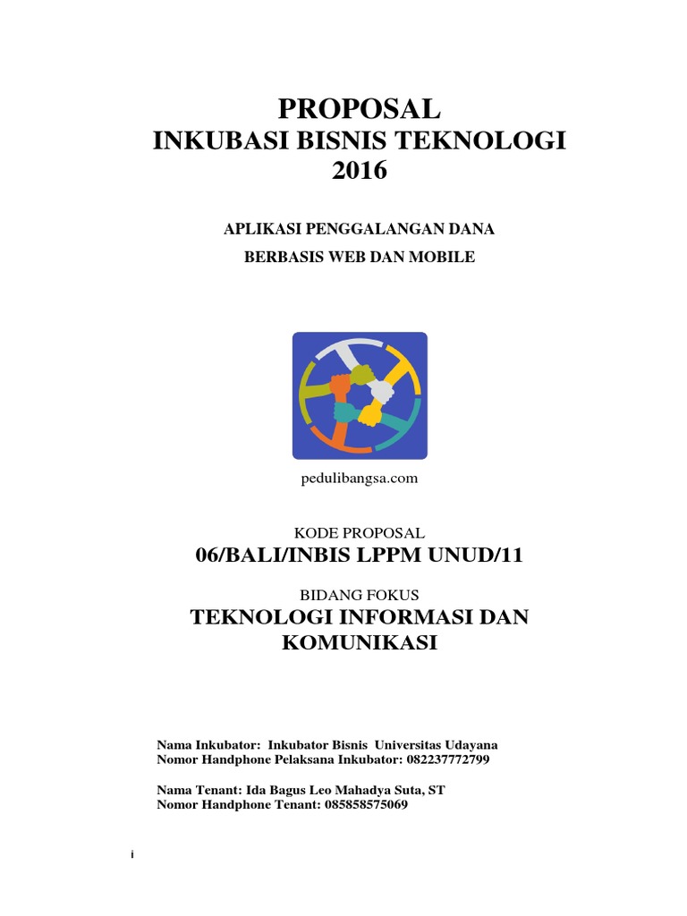 Template Proposal IBT 2016 - UNUD | PDF | Bisnis