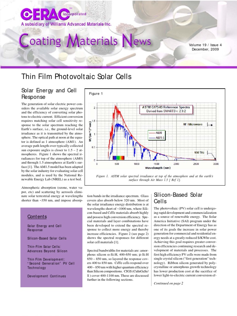 Second Generation Solar Cells Thin Film Solar Cell Solar Cell