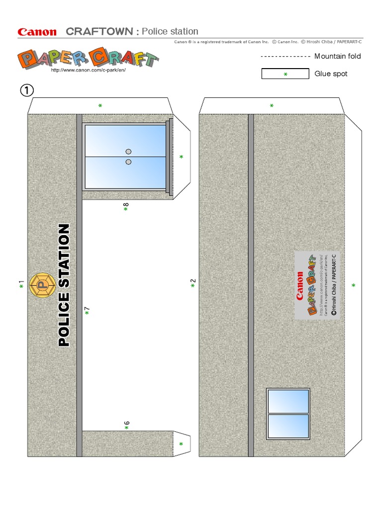 Police Station Papercraft Instructions | PDF