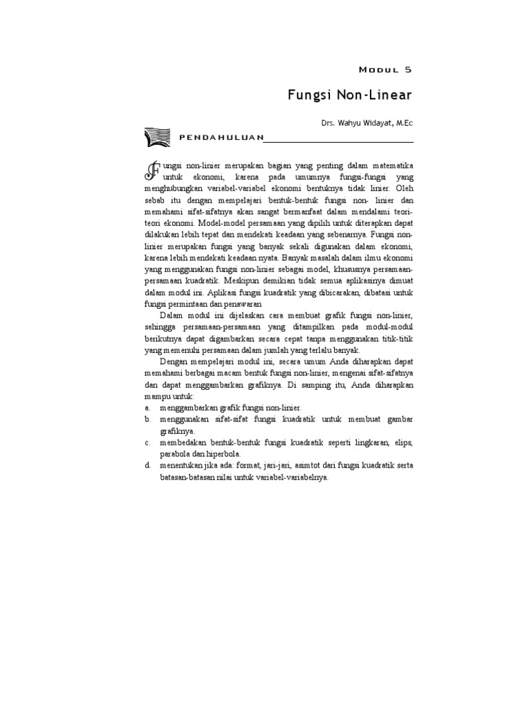 Fungsi Non Linear | PDF