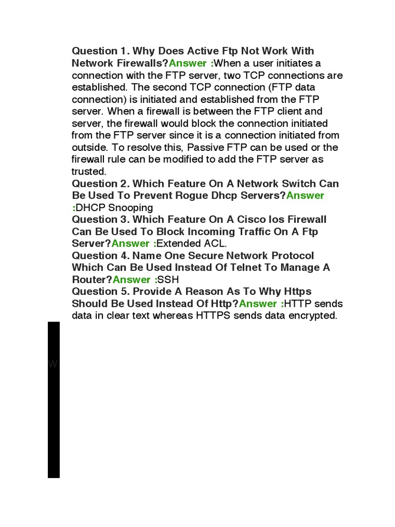 Networking Intervier | PDF | File Transfer Protocol | Computer Network