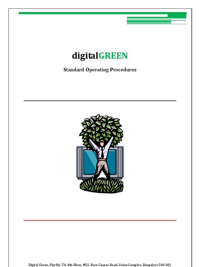 Digital Green Standard Operating Procedures | PDF | Community ...