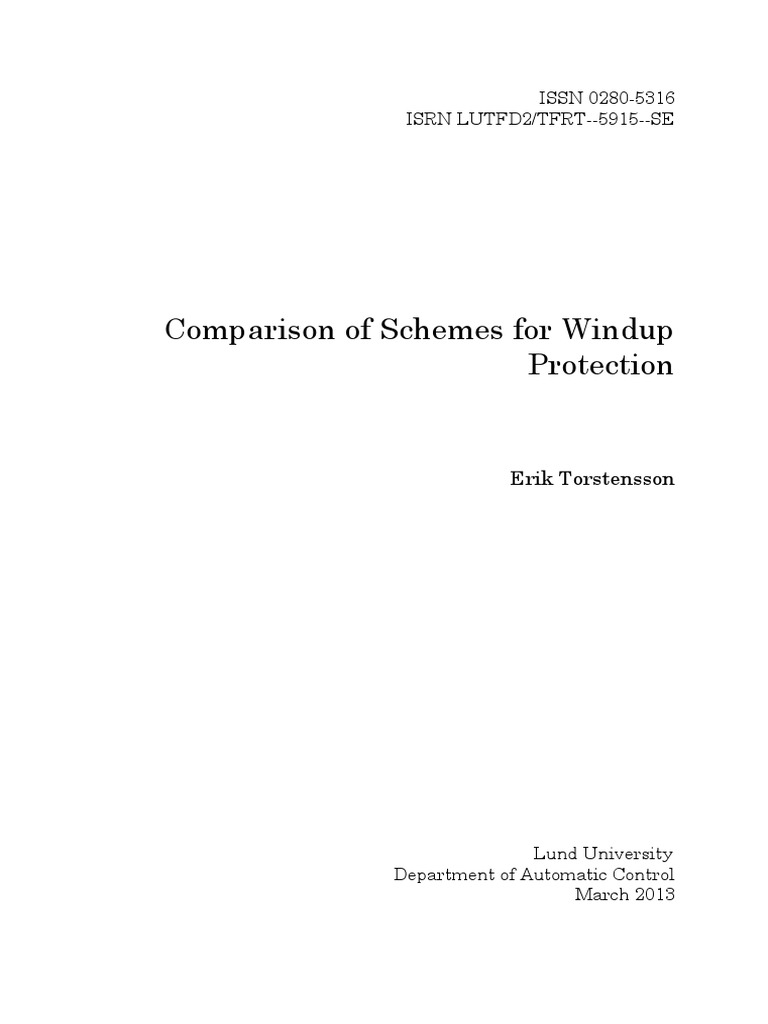 PI With Anti Windup | PDF | Control Theory | Systems Science